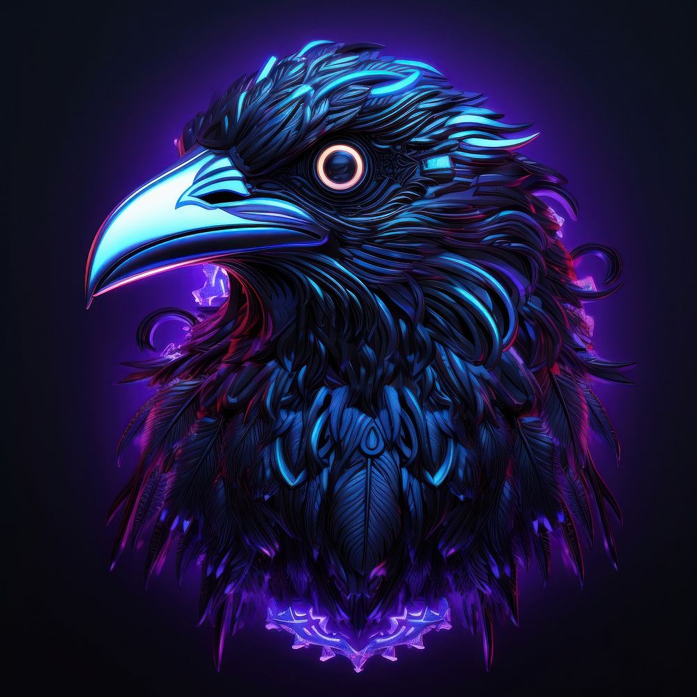 Raven animal purple bird. | Premium Photo Illustration - rawpixel