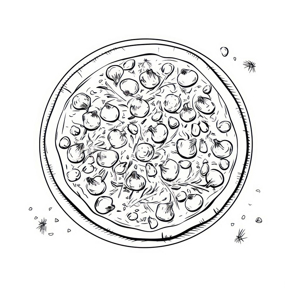 Pizza sketch drawing doodle. | Free Photo Illustration - rawpixel