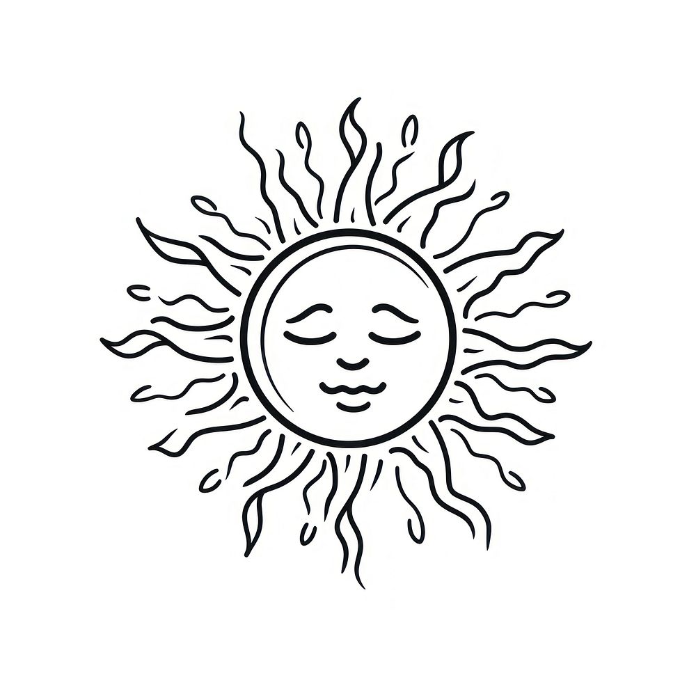 Sun sketch drawing line. | Free Photo Illustration - rawpixel
