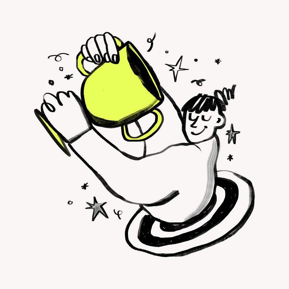 Successful woman sketchy character doodle | Premium Photo Illustration ...