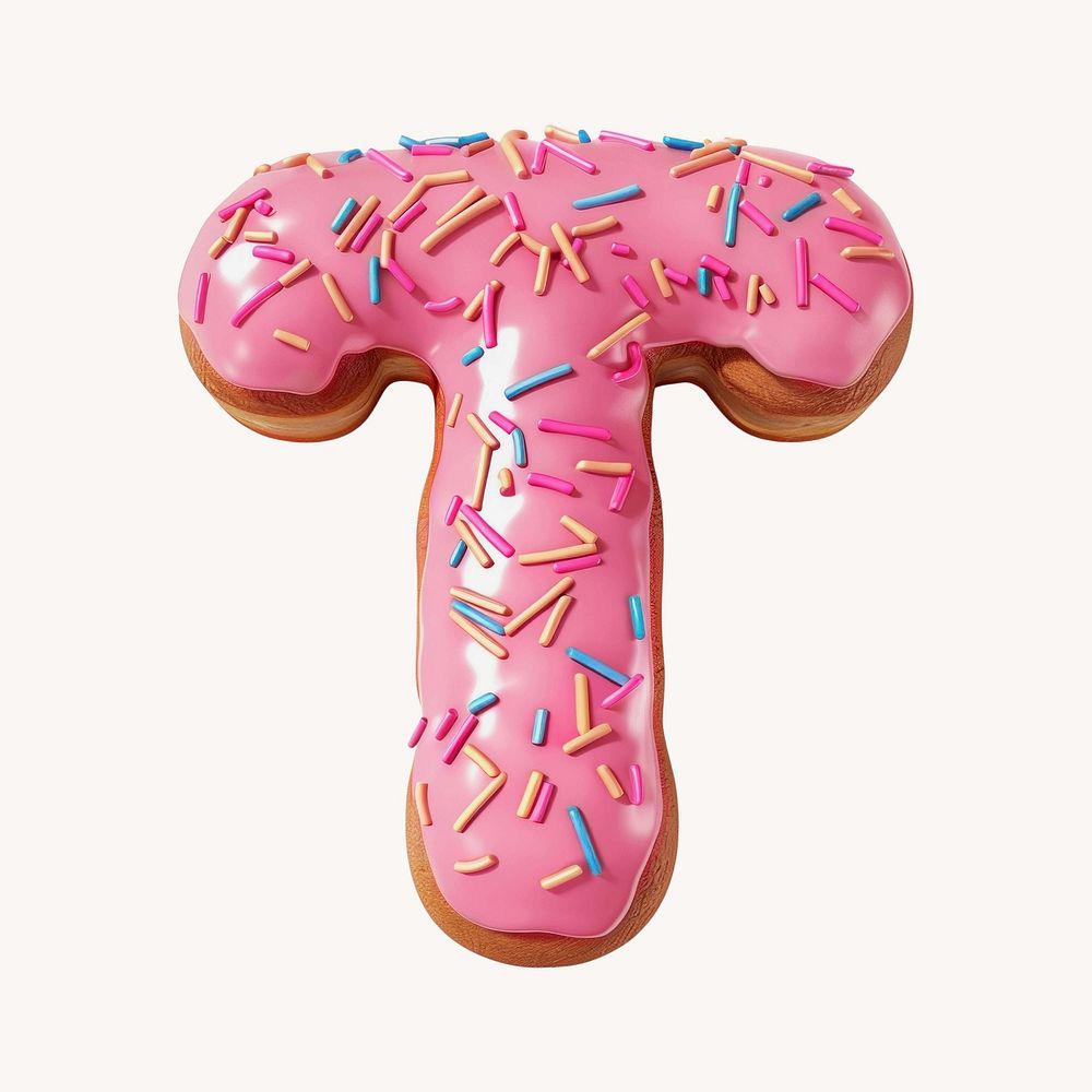 Letter T, 3D alphabet pink | Free Photo Illustration - rawpixel