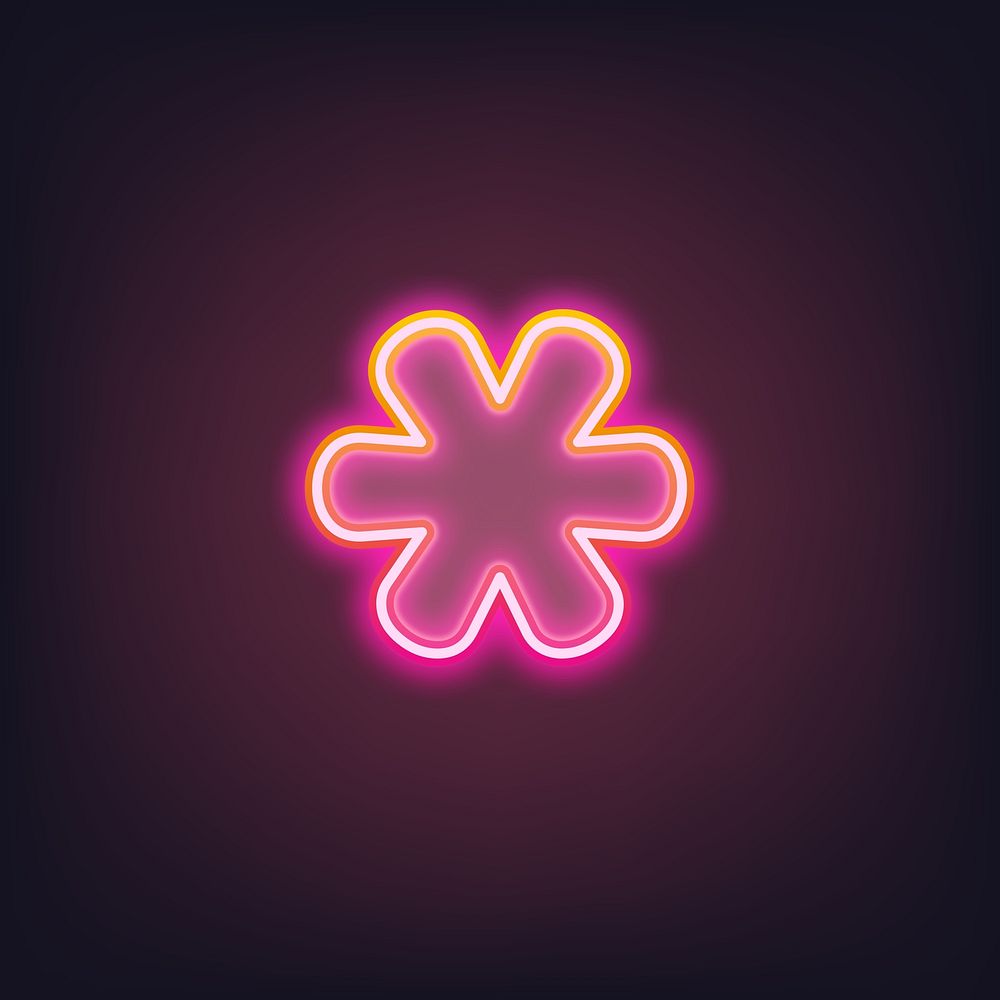 asterisk pink neon illustration | Free Photo Illustration - rawpixel