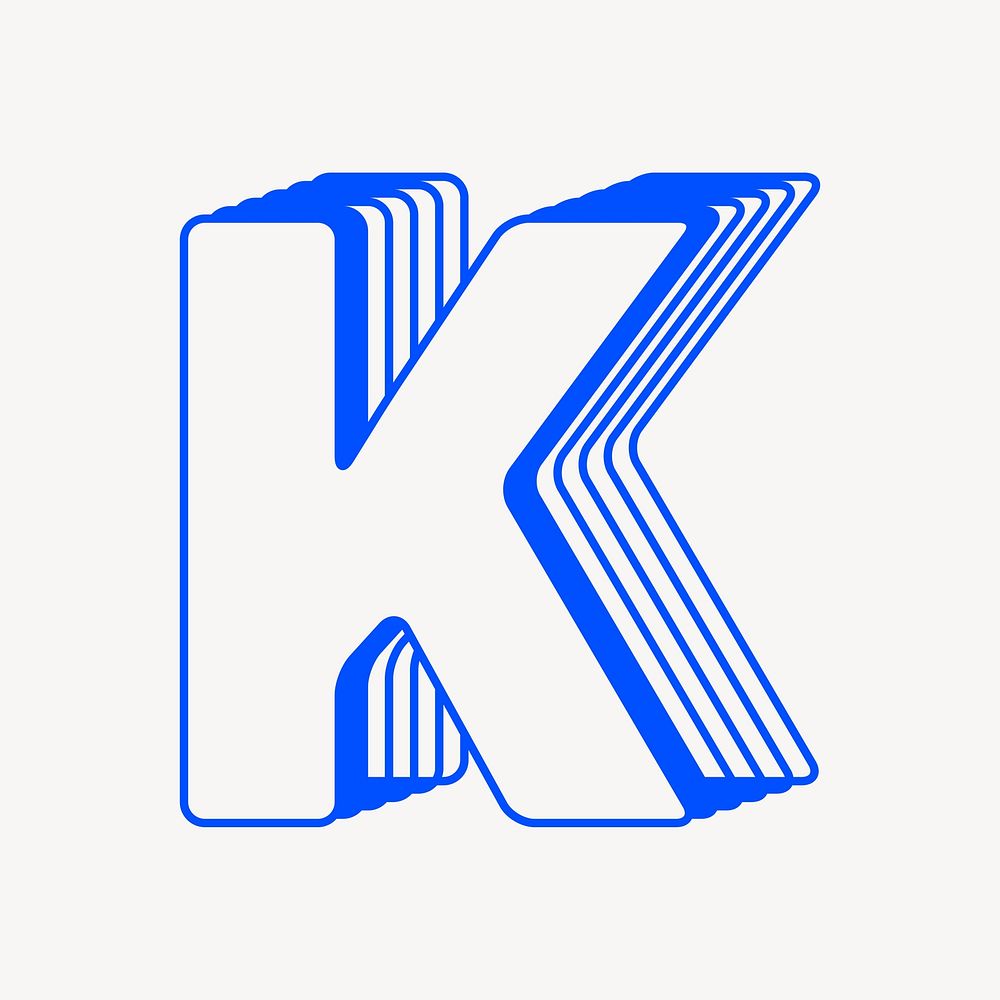 Letter K layered alphabet design | Free Photo Illustration - rawpixel