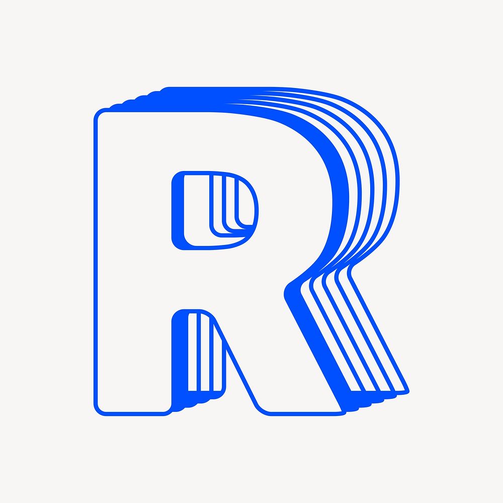 Letter R layered alphabet design | Free Photo Illustration - rawpixel