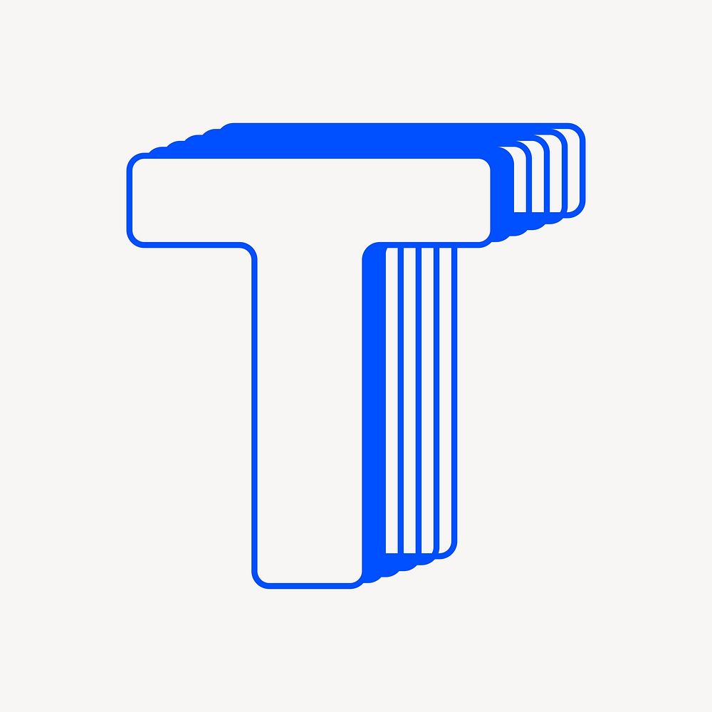 Letter T layered alphabet design | Free Photo Illustration - rawpixel