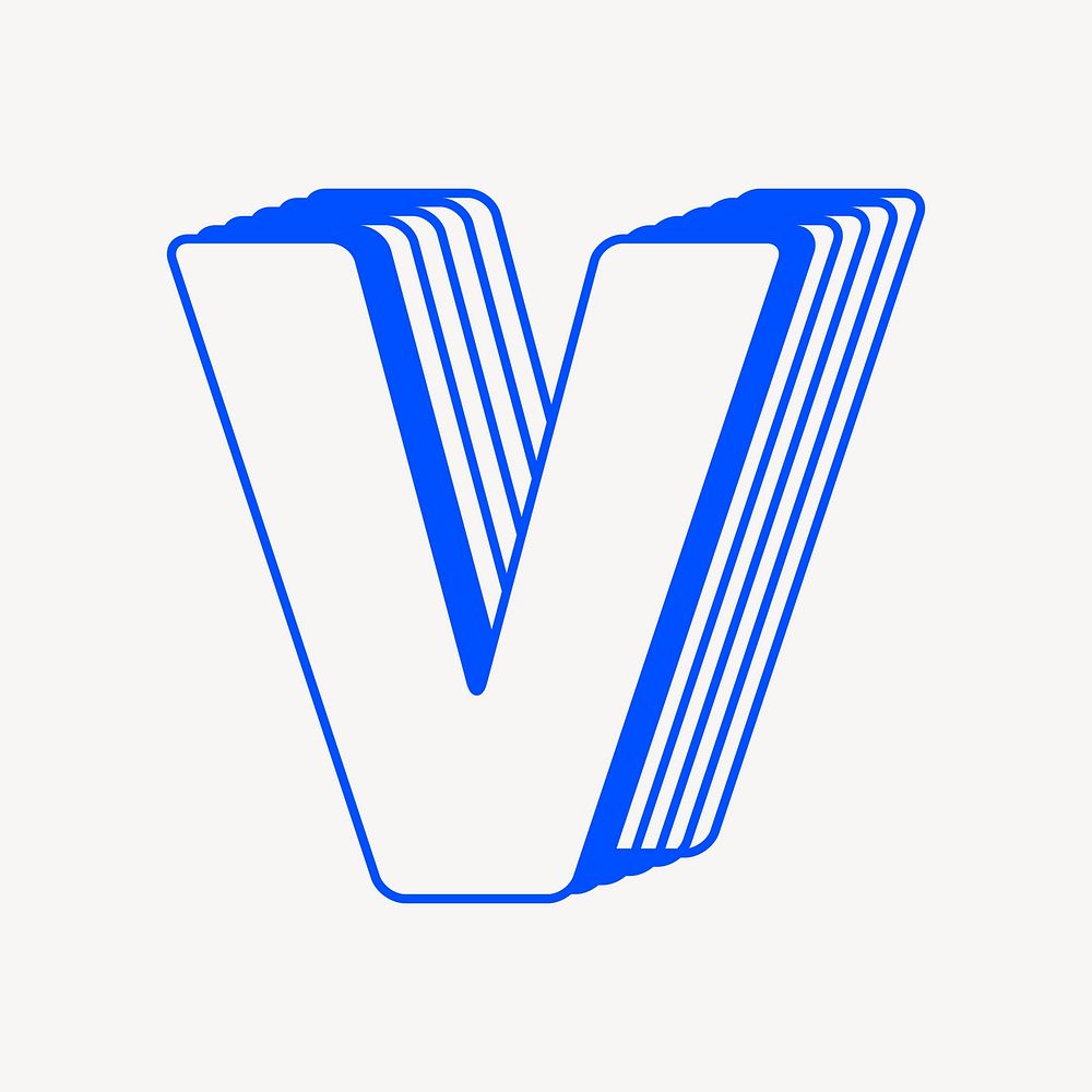 Letter V layered alphabet design | Free Photo Illustration - rawpixel
