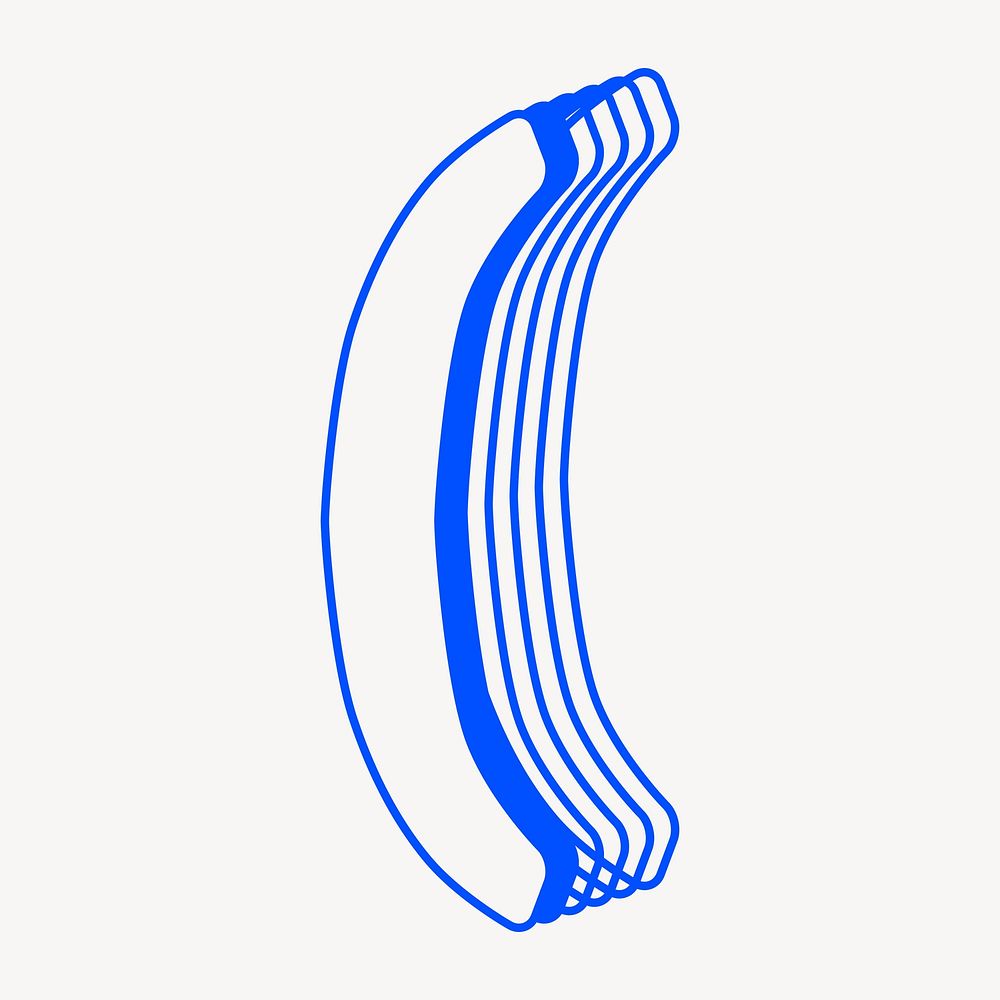 Blue parentheses symbol | Free Photo Illustration - rawpixel
