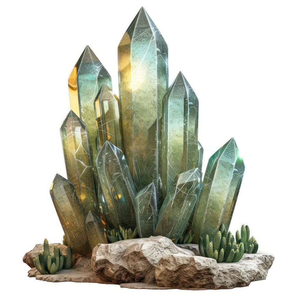 Cactus crystal mineral quartz. | Premium Photo Illustration - rawpixel