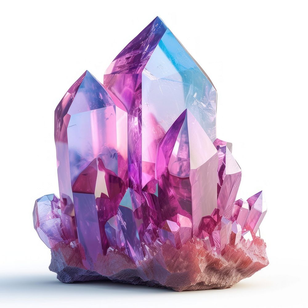 Hex nuts gemstone crystal amethyst. | Free Photo Illustration - rawpixel