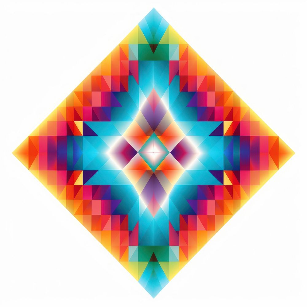 Diamond pattern art abstract kaleidoscope. | Premium Photo Illustration ...