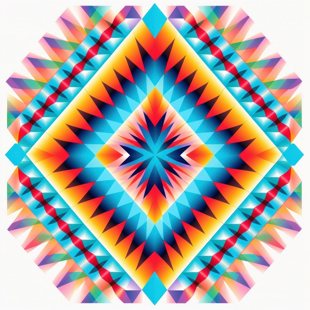 Diamond pattern art abstract kaleidoscope. | Premium Photo Illustration ...