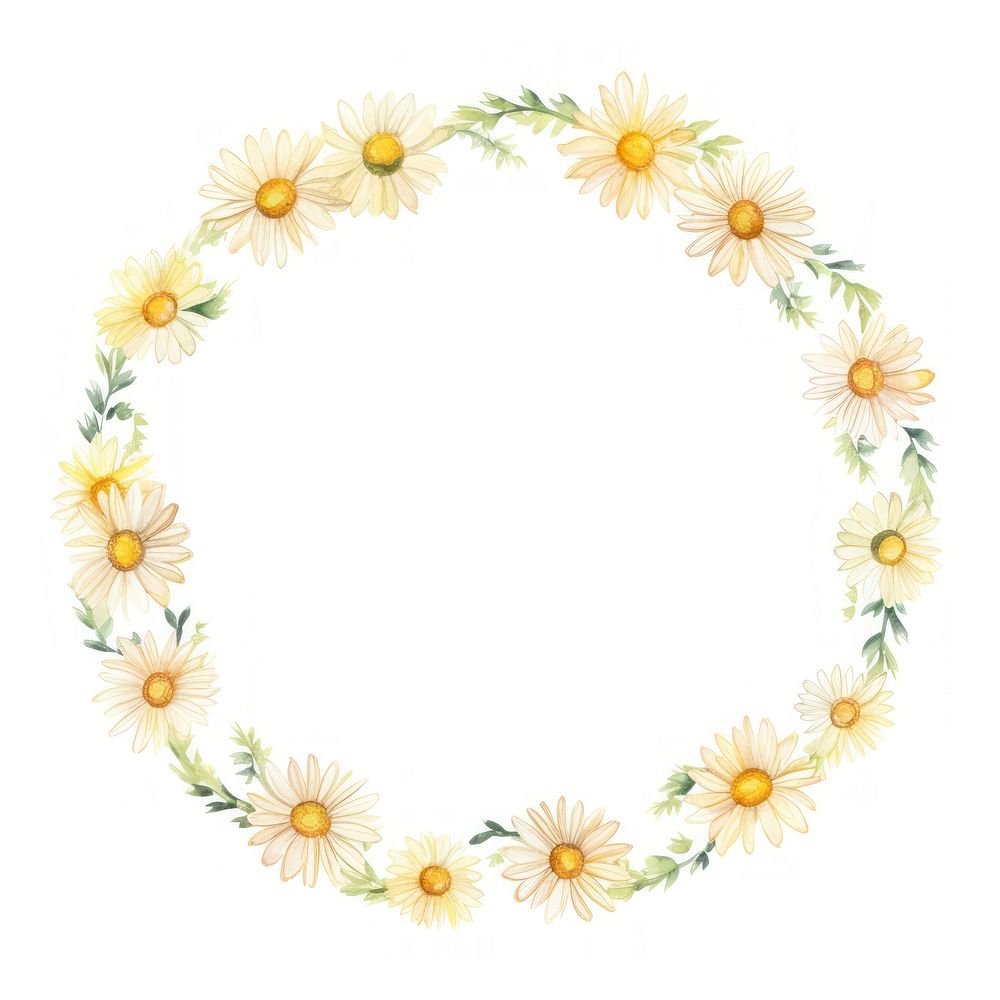 Little daisy circle border pattern | Free Photo Illustration - rawpixel