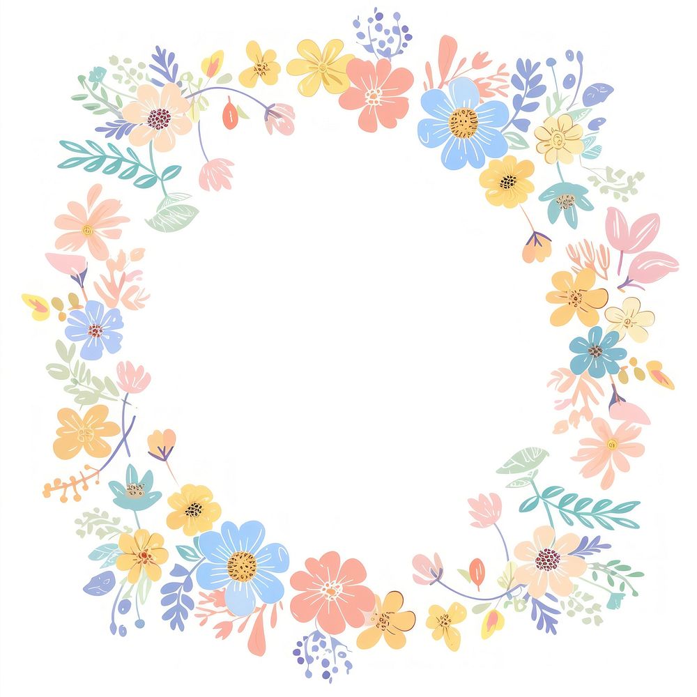 Little flower circle border pattern | Free Photo Illustration - rawpixel