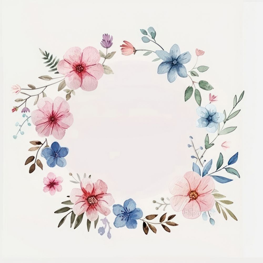 Little flower circle border pattern | Free Photo Illustration - rawpixel