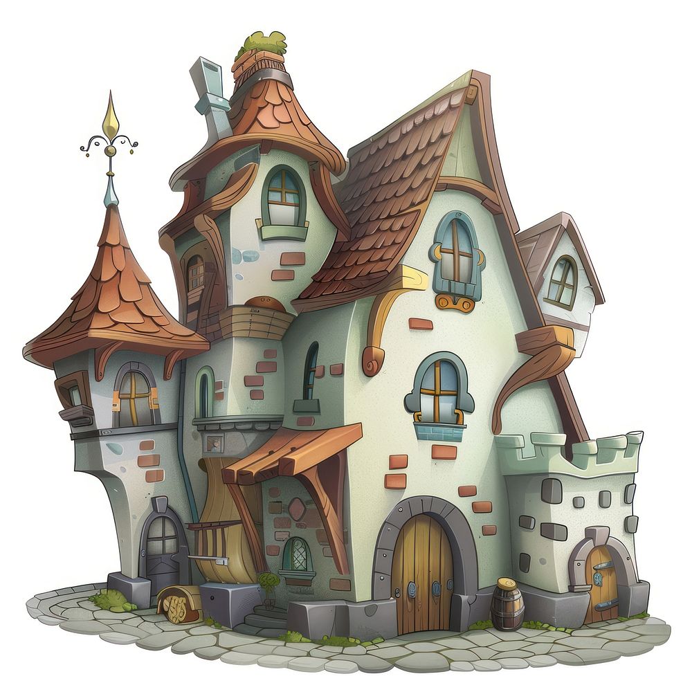 Cartoon basement architecture building house. | Premium Photo ...