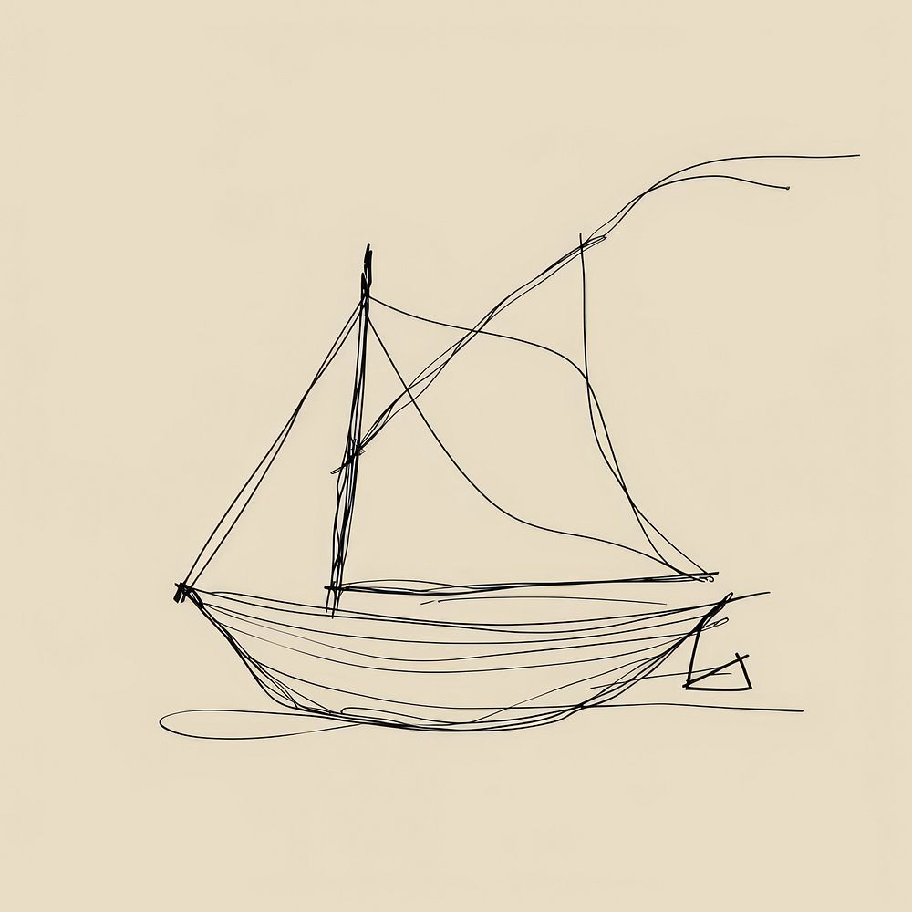 Hand drawn boat drawing sketch | Free Photo Illustration - rawpixel