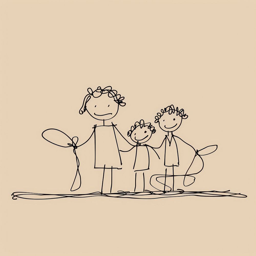 Hand drawn children drawing sketch | Free Photo Illustration - rawpixel