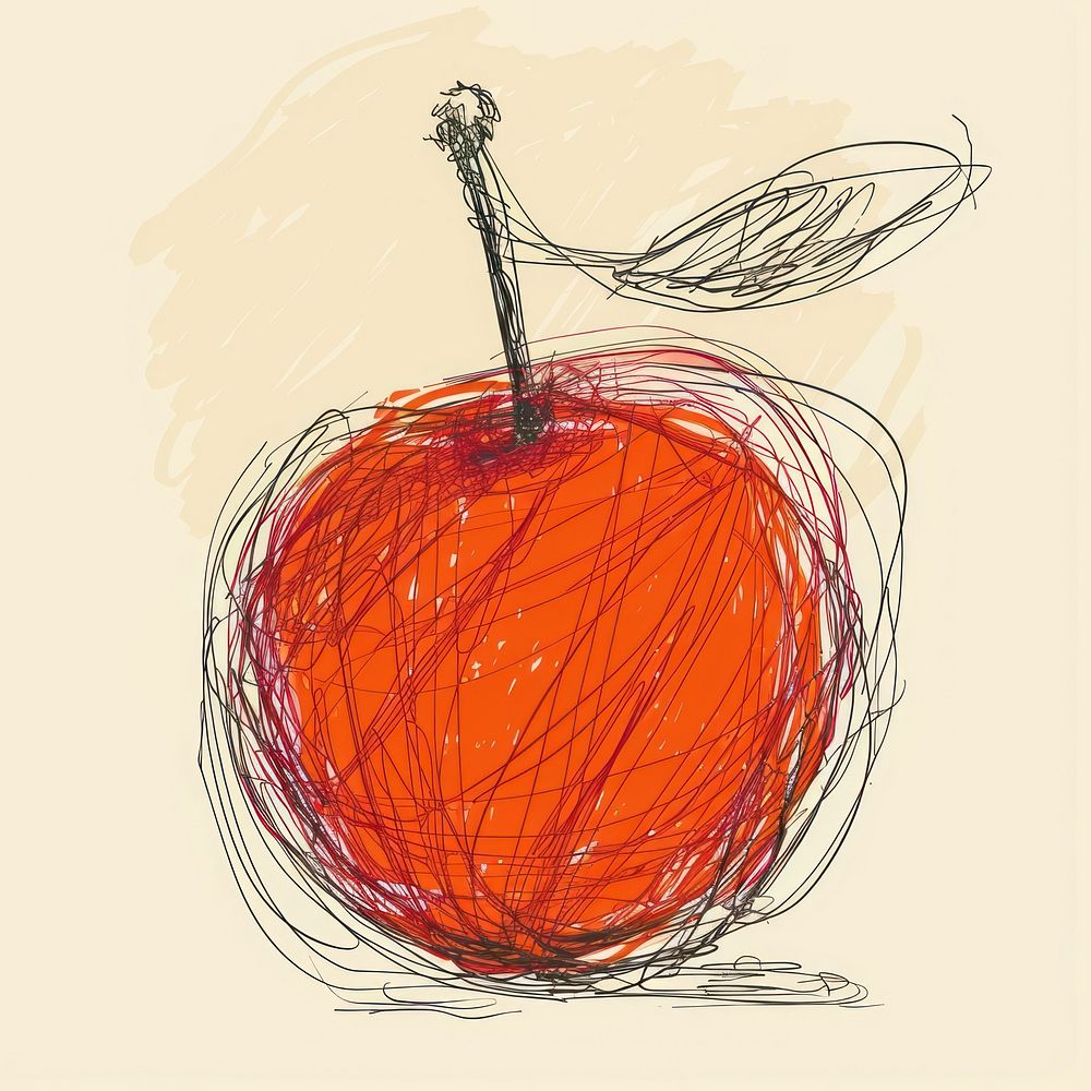 Hand drawn orange drawing sketch | Premium Photo Illustration - rawpixel