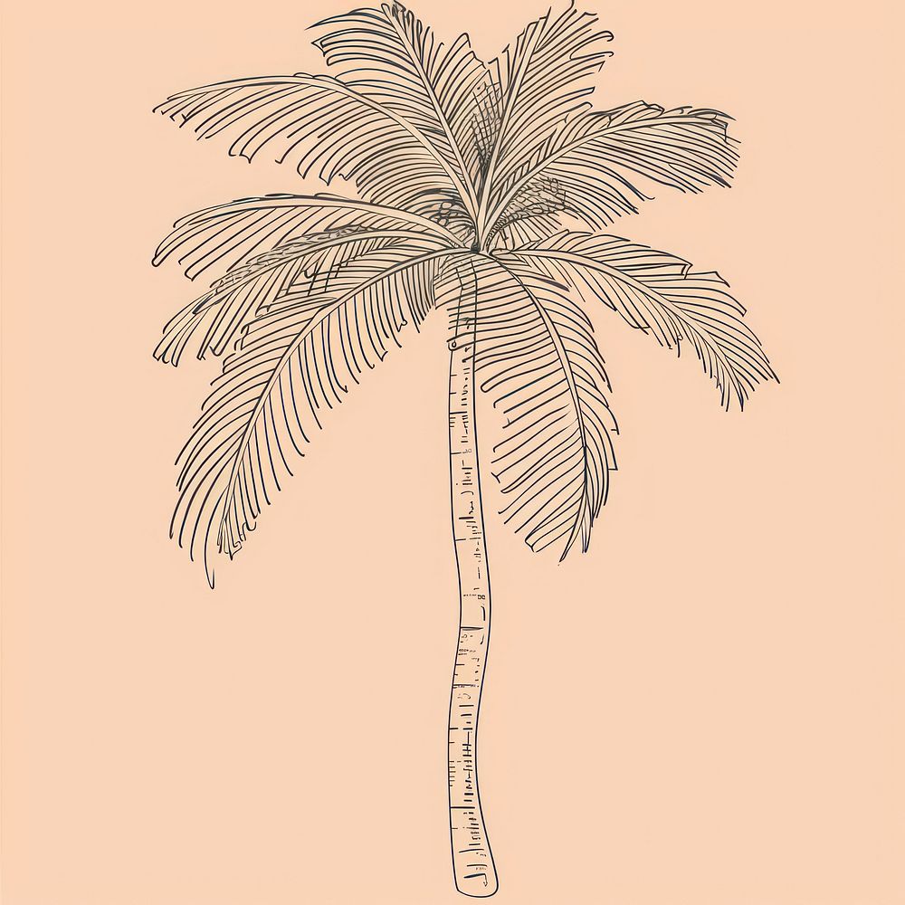 Hand drawn palm tree drawing | Free Photo Illustration - rawpixel
