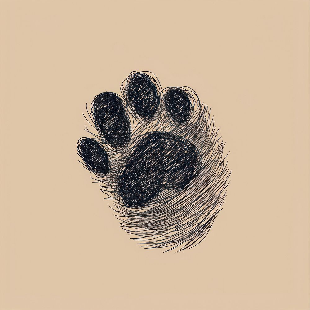 Hand drawn paw drawing sketch | Premium Photo Illustration - rawpixel