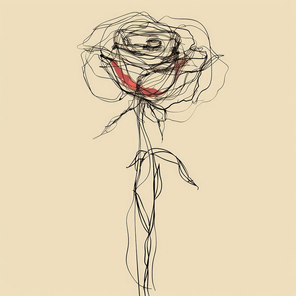 Hand drawn rose drawing sketch | Premium Photo Illustration - rawpixel