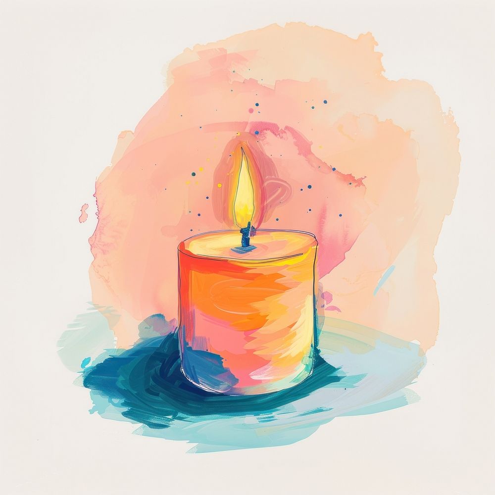 Scented candle paper fire illuminated. | Premium Photo Illustration ...
