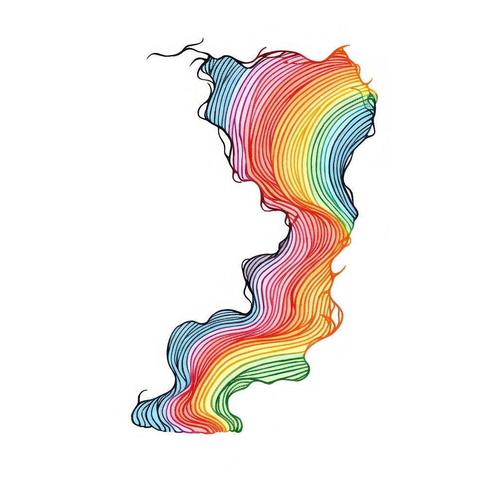 Illustration minimal simple rainbow sketch | Free Photo Illustration ...