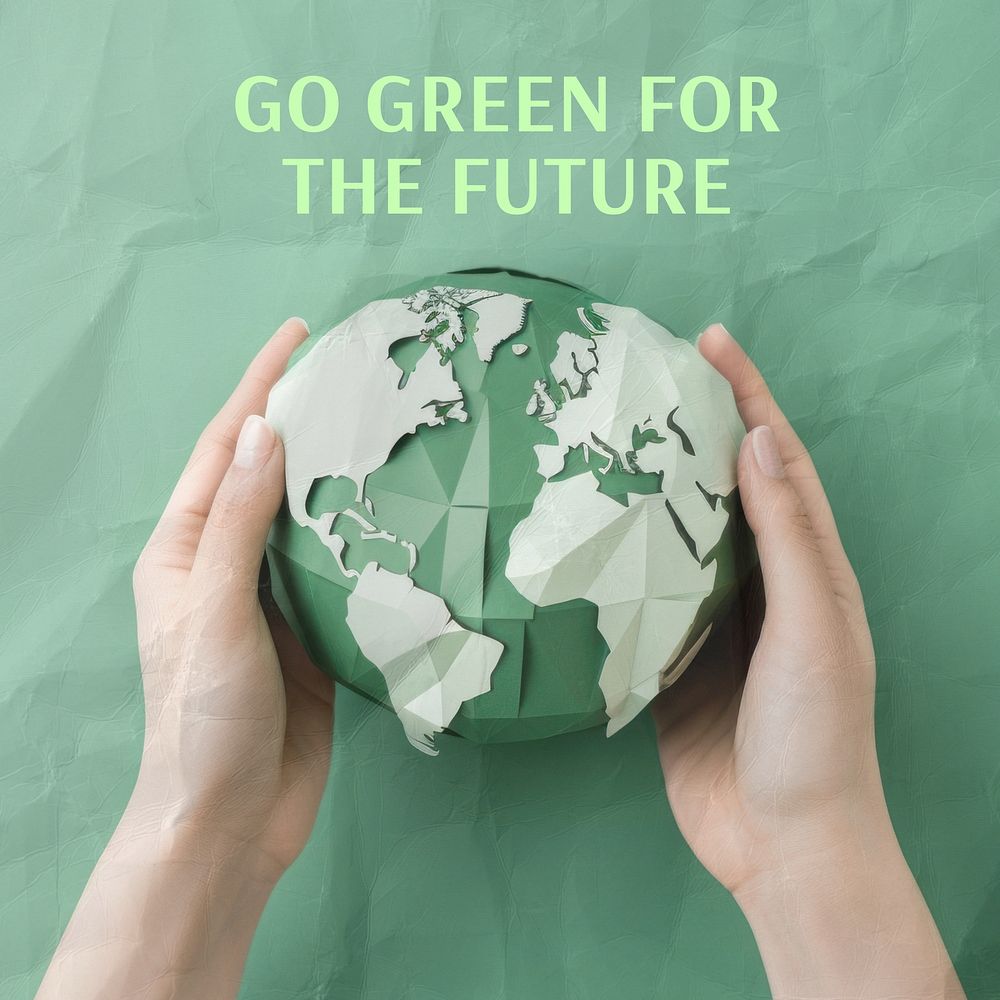 Go green quote Facebook post | Premium Photo - rawpixel