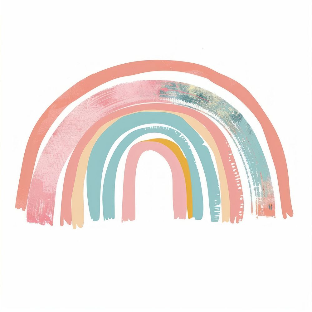 Blue and pink rainbow illustration | Free Photo Illustration - rawpixel