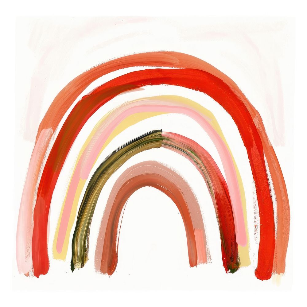 Red rainbow illustration art painting | Free Photo Illustration - rawpixel