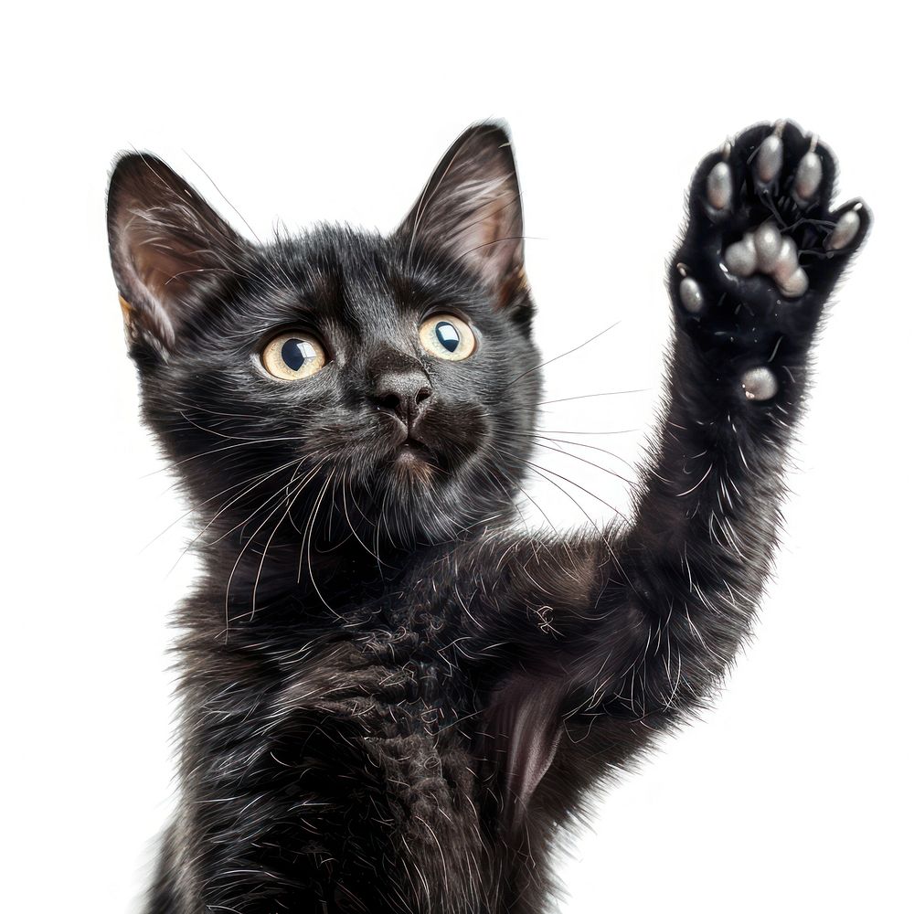 Black cat paw mammal animal | Free Photo - rawpixel