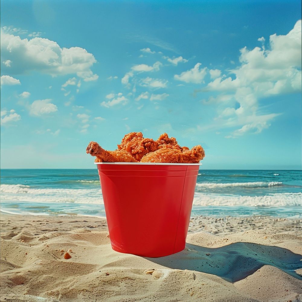 Red bucket fried chicken food | Free Photo - rawpixel