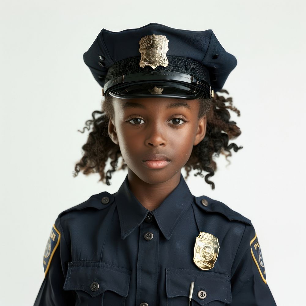 African american girl police clothing | Free Photo - rawpixel