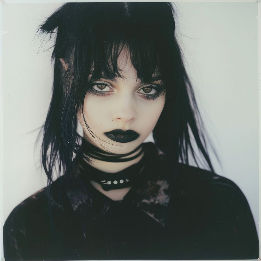 Emo girl portrait photo face | Free Photo - rawpixel