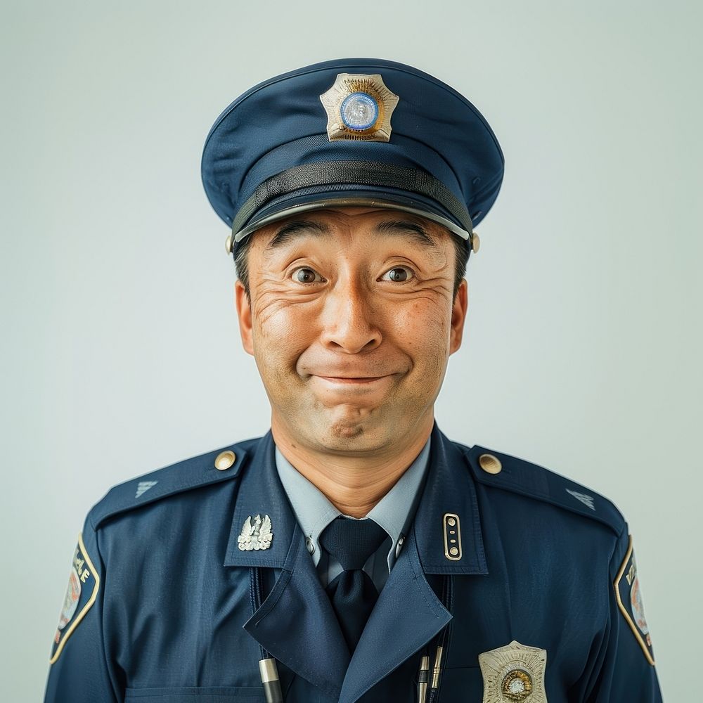 Japanese police smile accessories accessory | Free Photo - rawpixel