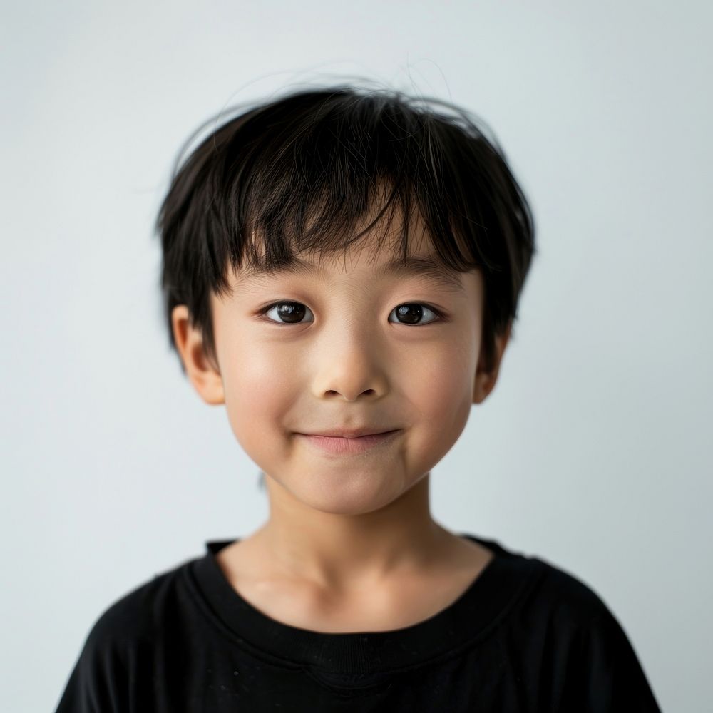 Korean kid portrait photo happy. | Free Photo - rawpixel