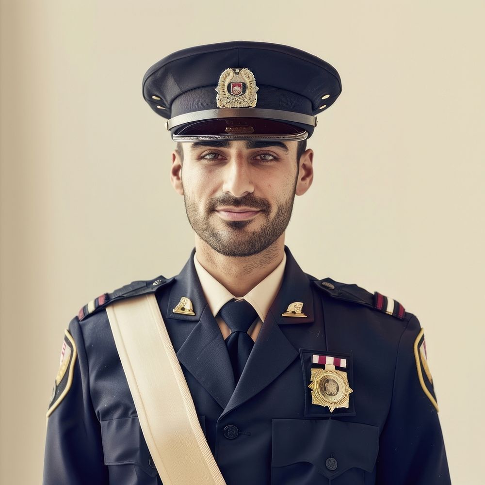 Qatari police smile military clothing | Free Photo - rawpixel