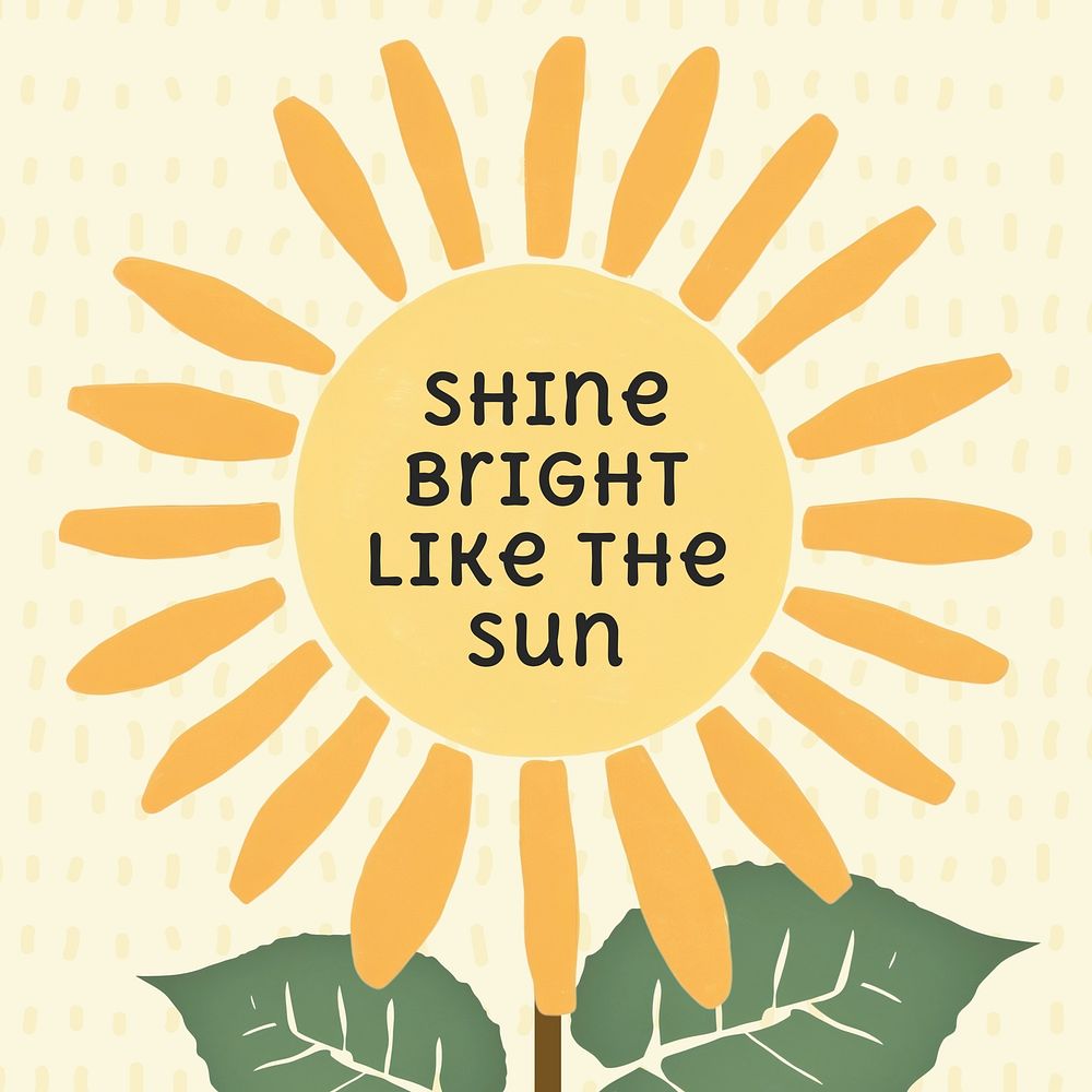 Sun quote Instagram post template | Free Photo - rawpixel