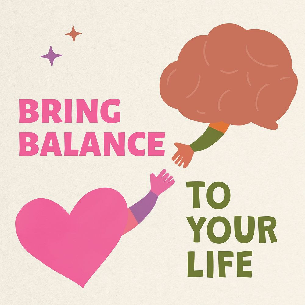Bring balance quote template | Premium Photo - rawpixel