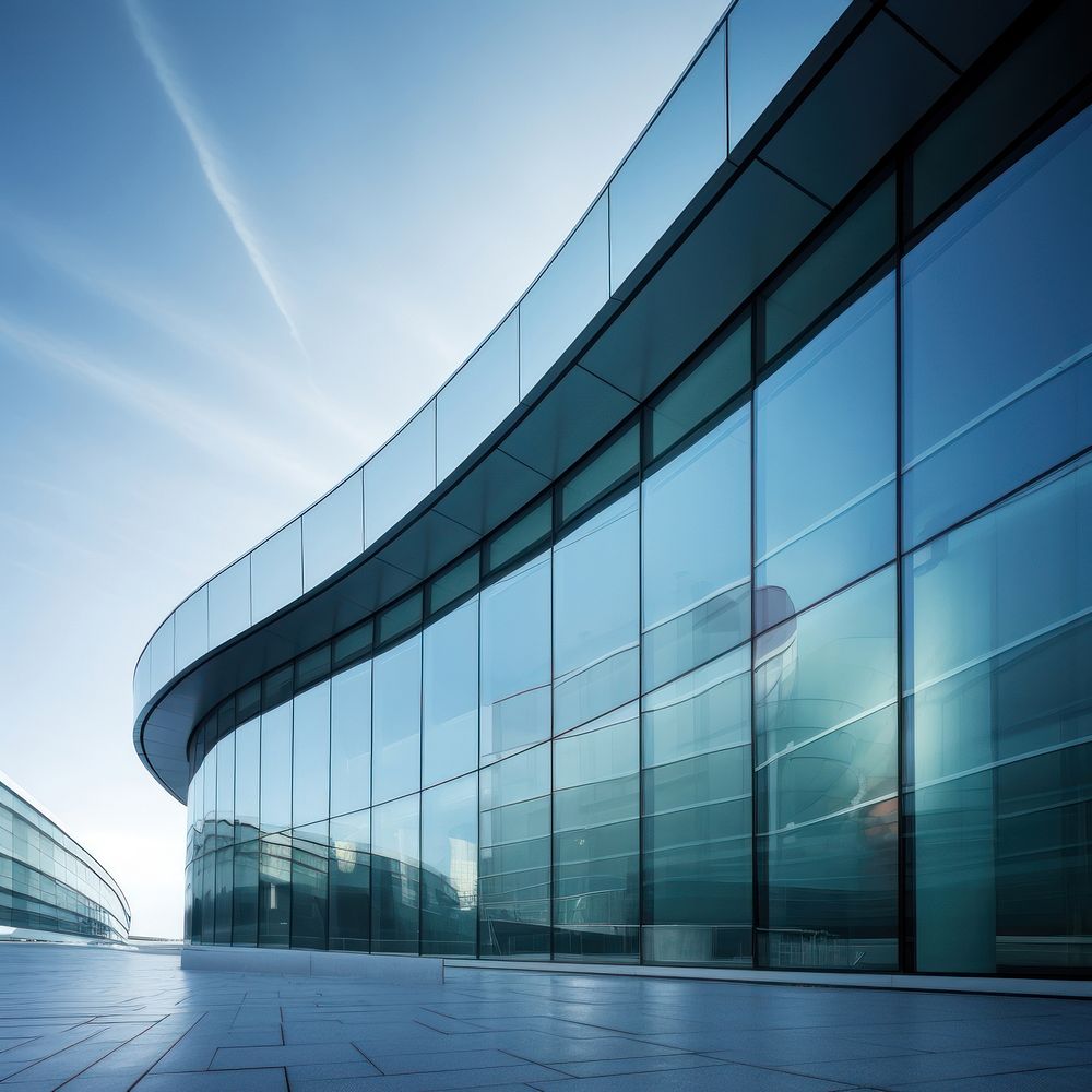 Curved glass building architecture terminal | Free Photo - rawpixel