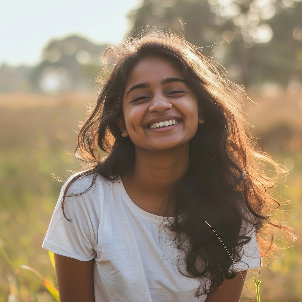 South Asian girl happy laughing | Free Photo - rawpixel