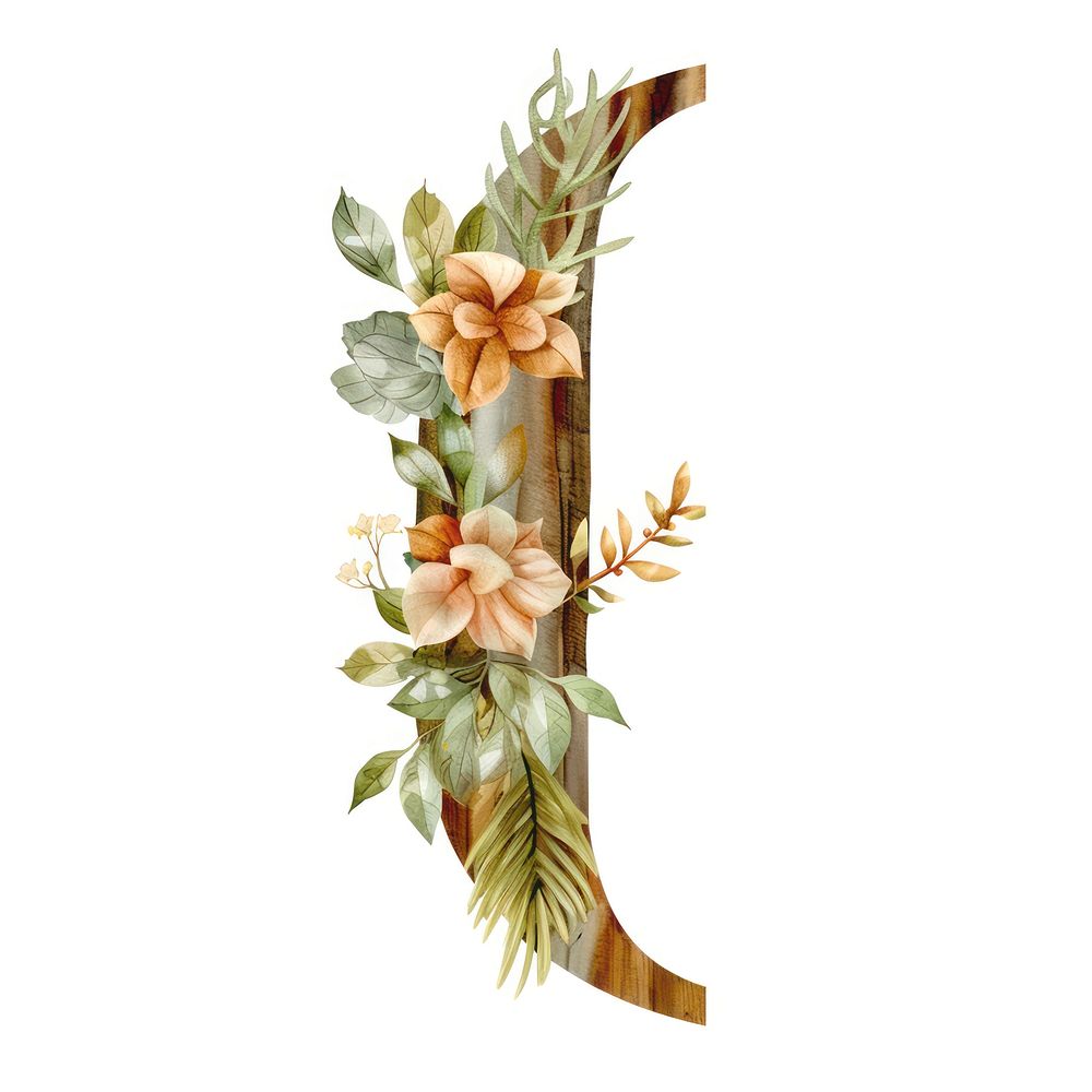 letter Left parenthesis flower nature | Premium Photo Illustration ...