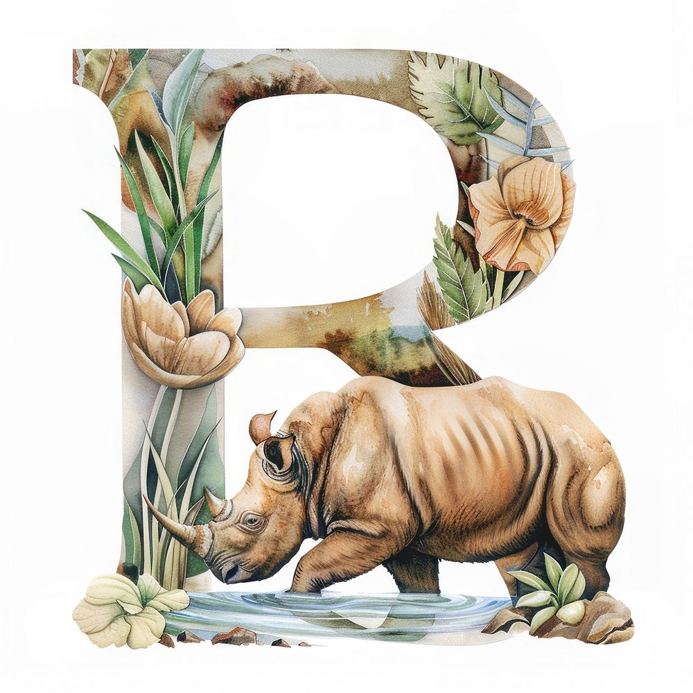 letter R animal mammal nature. | Premium Photo Illustration - rawpixel