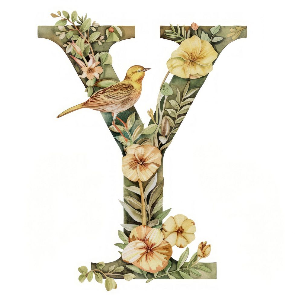letter Y nature plant bird. | Premium Photo Illustration - rawpixel