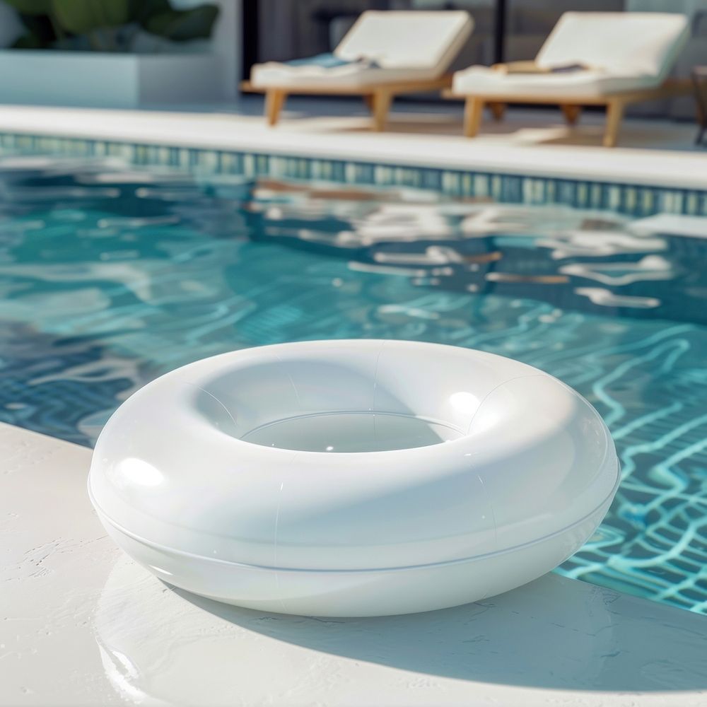 Blank swim ring mockup pool | Free Photo - rawpixel