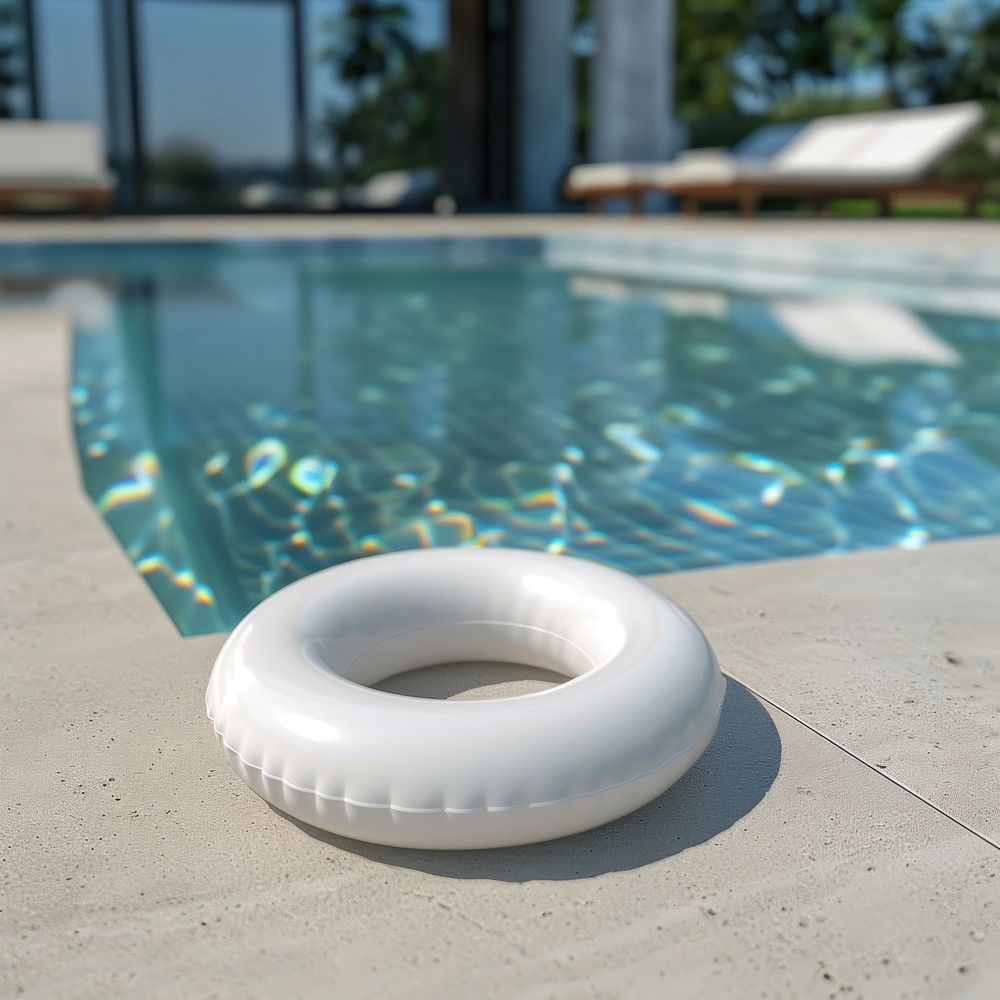 Blank swim ring mockup pool | Free Photo - rawpixel