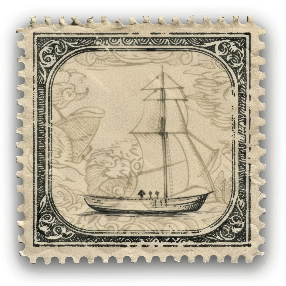 Vintage postage stamp paper transportation | Free Photo Illustration ...