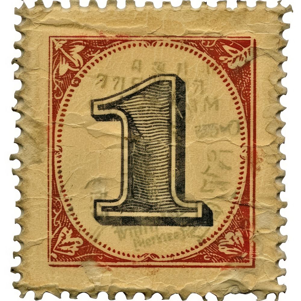 Stamp alphabet number 1 paper | Free Photo Illustration - rawpixel