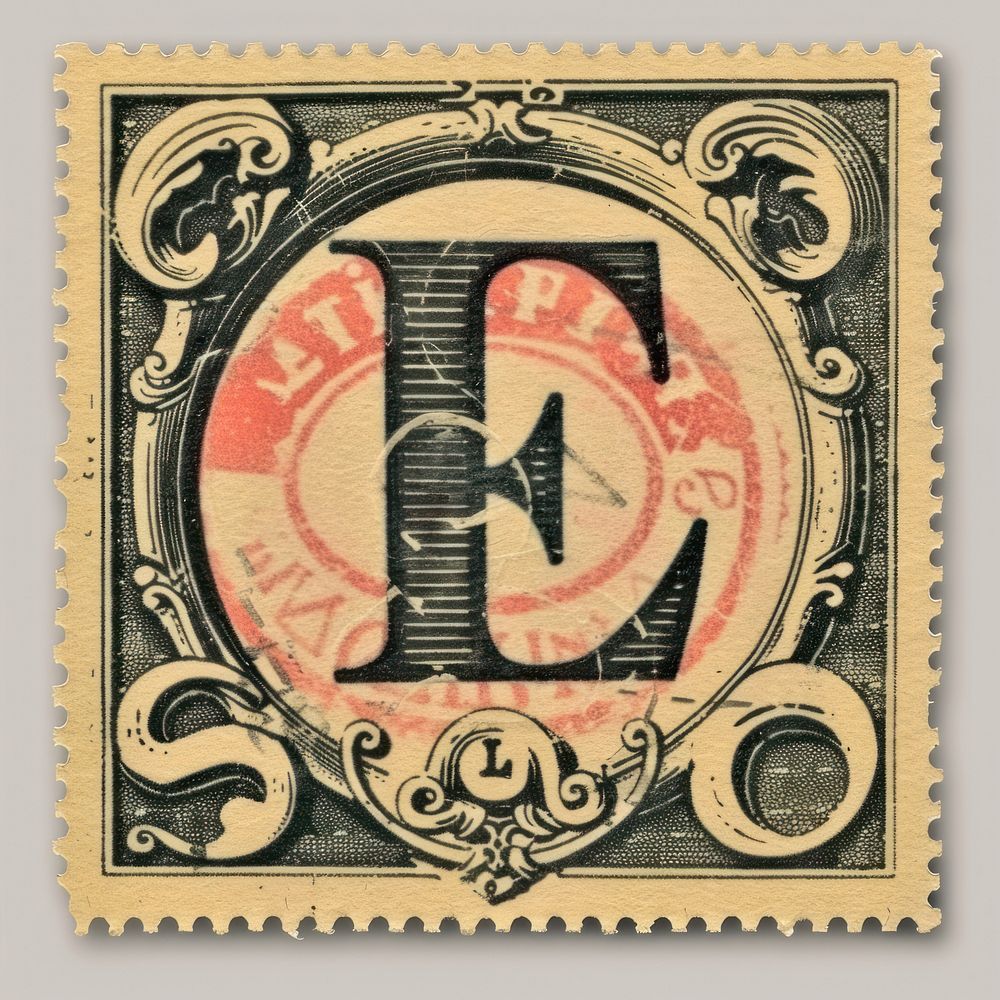 Stamp alphabet E font art | Free Photo Illustration - rawpixel