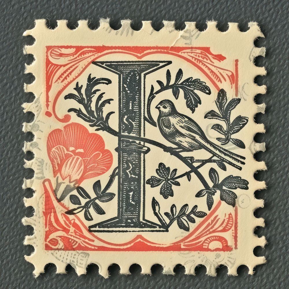 Stamp alphabet I pattern font | Free Photo Illustration - rawpixel